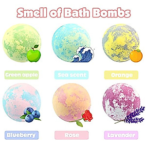 Bath Bombs for Kids with Surprise Inside 6 Large Organic Bubble Kids Bath Bomb with Bracelets and Rings Toys Safe and Natural bathbombs Easter Gifts for 4 5 6 7 8 9 Years Old Girls Birthday Christmas