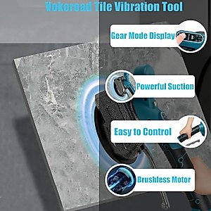 Tile Vibration Leveling Machine for Makita 18V Battery, Cordless Portable Tile Vibrator Tool with 5 Adjustable Speed & Suction Cup & Digital Display & Package Bag for Floor Wall Tile(Tool Only)