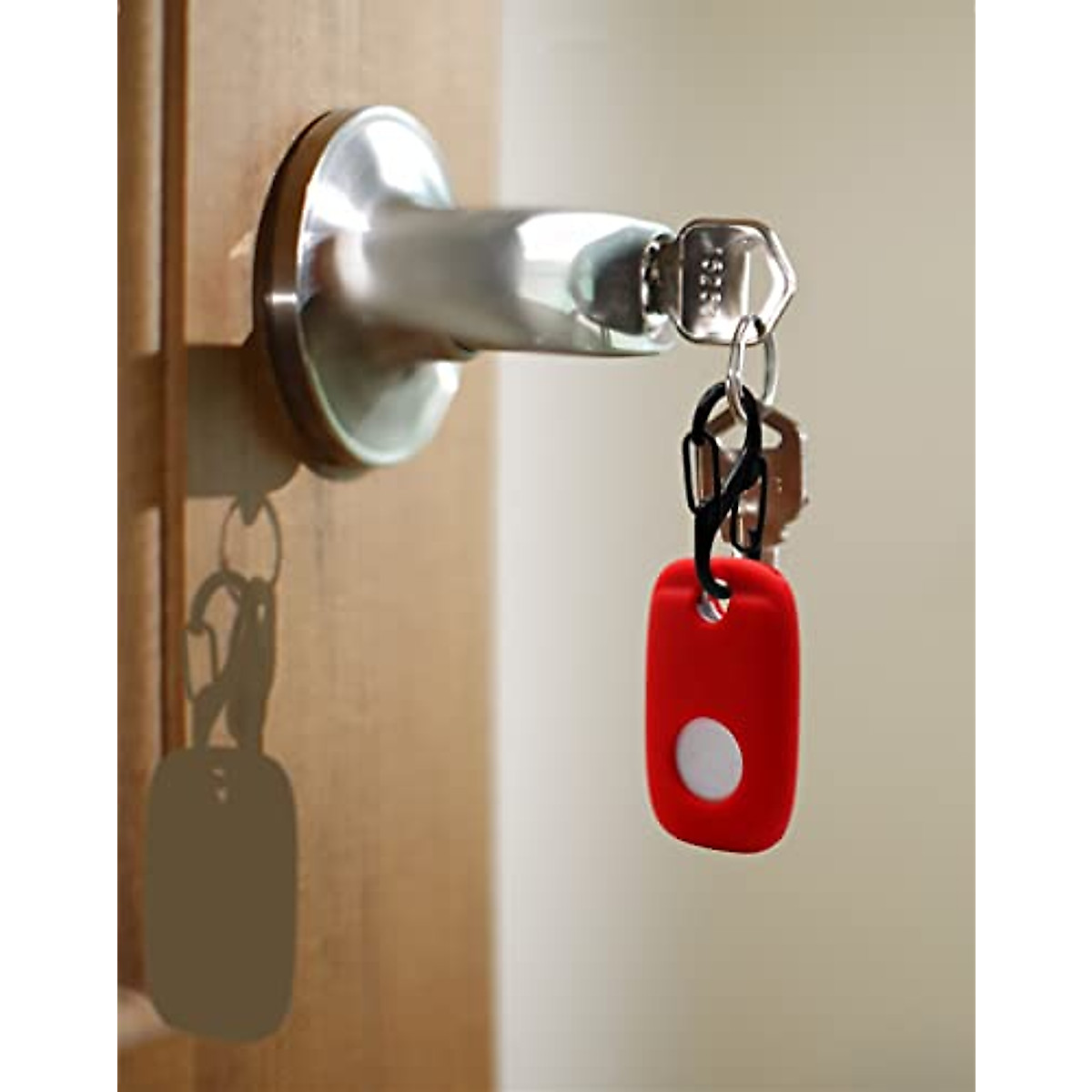 Silicone Case for Tile Pro 2022 Case Soft Silione Case Cover with Keychain for Tile Pro (2022) Protective Case for Women Men (Red)