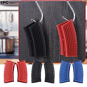 3 pcs Pot Side Handle Sleeve, Frying Pan Handle Covers Holders, Silicone Assist Hot Cookware Skillet Handle Covers Mitts, Cool Kitchen Gadget Anti Scalding Accessories(Black)