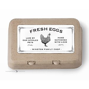Custom Egg Carton Labels, 2" x 4", 10 per sheet