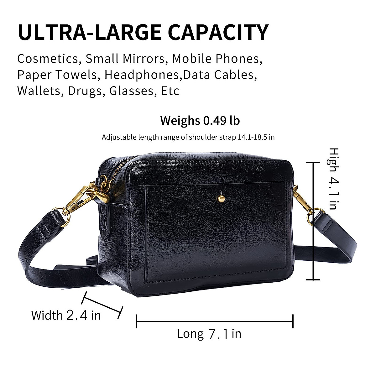 NC Leather Wristlet Clutch Wallet Purses Small Crossbody Bags for Women The Transport Camera Bag