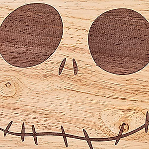 TOSCANA - a Picnic Time brand Disney Classics Nightmare Before Christmas Circo Board & Knife Cheese Board and Knife Set, 10.2 inches Diameter, Jack - Parawood