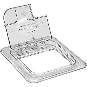 Cambro 60CWLN135 FlipLid Food Pan Cover 1/6 size notched hinged clear - Case o