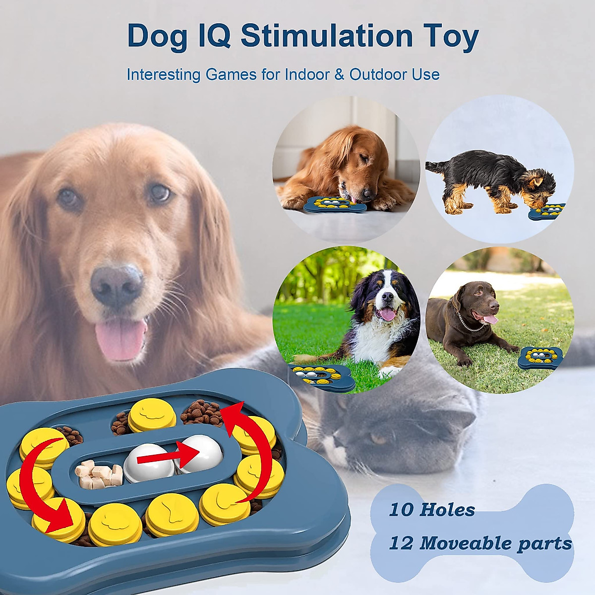 ZOERST Dog Puzzle Toys, Dog Food Toy for Puppy IQ Training & Mental Enrichment, Slow Feeder to Aid Puppy Dog Digestion, Treat Puzzles to Keep Them Busy