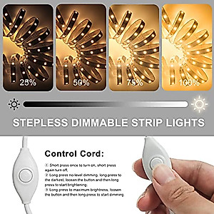 EVERDOSS Under Cabinet Lights Wireless, Under Counter Lights for Kitchen,6 Packs 30 LEDs 6000K 7.8ins Cabinet Lights Motion Sensor (Strap Lights, 2 Pack)