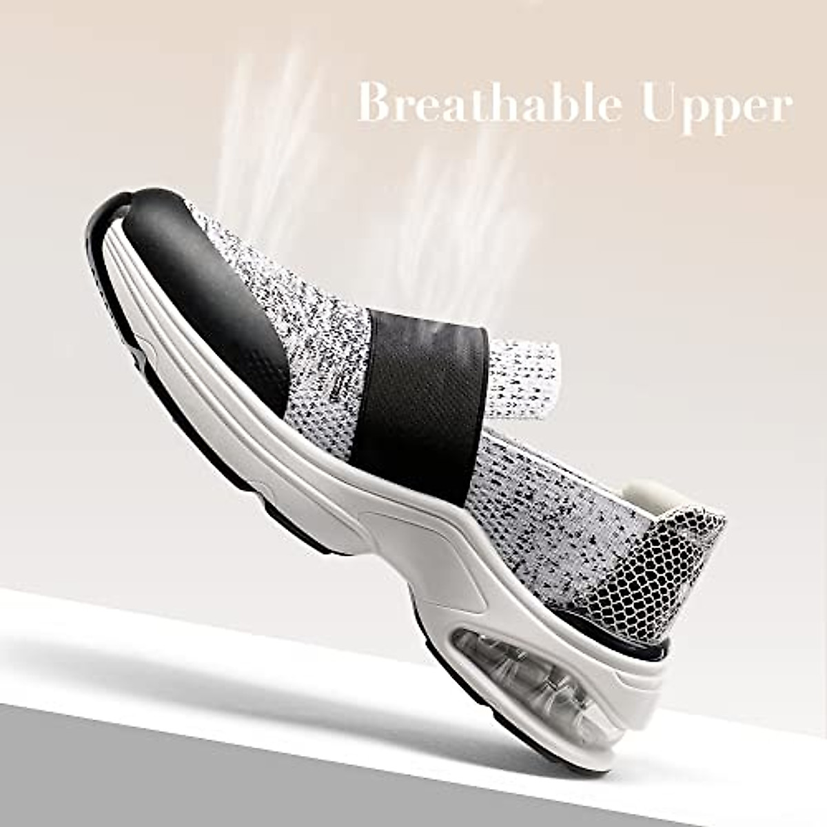 DREAM PAIRS Women's Comfortable Walking Shoes SDWS2206W Black/White