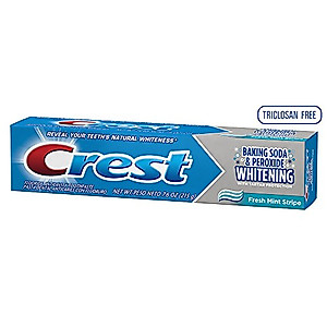 Crest Baking Soda And Peroxide Whitening With Tartar Protection Fresh Mint Flavor Toothpaste 8.2 Oz (Pack of 6)
