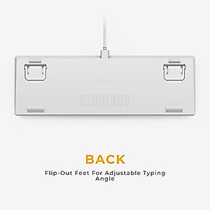 Glorious Gaming GMMK 2-65 Percent Keyboard - White Custom Layout - Compact Low-Profile - Hotswap w/Cherry Mx Style Switches - Incl. Double Shot Keycaps & Linear Switches