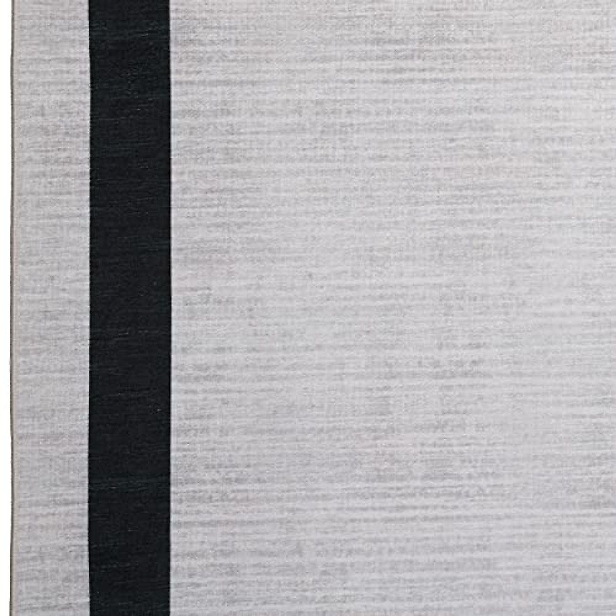 Machine Washable Area Rug with Non Slip Backing & Stain Resistant & Eco Friendly & Family and Pet Friendly - Everest Geometric Modern Bordered Creme & Black Design 5'4''x8'