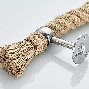 YJ YANJUN Nautical Bathroom Decor - Rope Towel Racks for Bathroom Wall Mounted