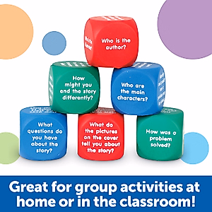 Learning Resources Reading Comprehension Cubes, 6 Colored Foam Cubes, Ages 6+, Multi-color, 1-5/8 L x 1-5/8 W in