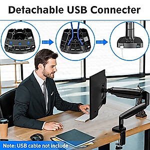 MOUNTUP Quad Monitor Stand, 4 Monitor Desk Mount for 13 to 32 inch Computer Screens + Ultrawide Single Monitor Arm for Max 35 Inch Screen