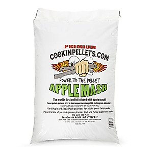 CookinPellets Black Cherry Smoker Smoking Hardwood Wood Pellets, 40 Pound Bag Bundle with CookinPellets Apple Mash Hard Maple Smoker Smoking Wood Pellets, 40 Pound Bag