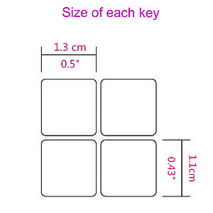 English Letters Non-Transparent Keyboard Sticker with White Lettering on Black Background for Universal Computer, Laptop, Desktop, Notebook Keyboard [2PCS]