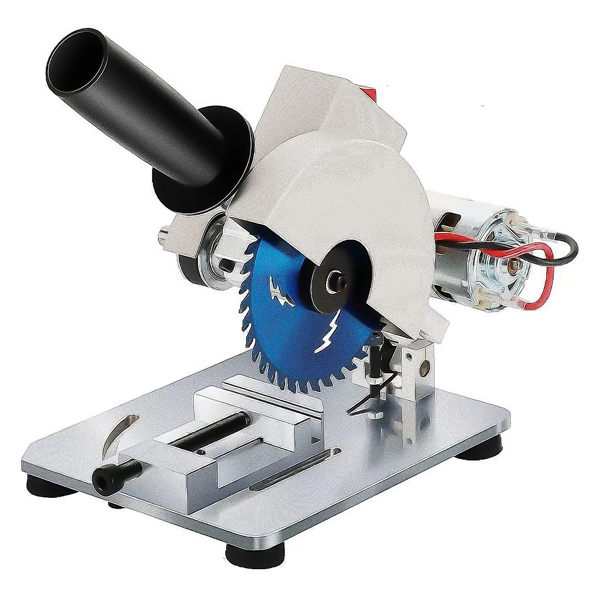 4" Mini Chop Saw, 9000 RPM – Adjustable 0-45° Angle & Height Miter Saw, Versatile Micro Cutter for Crafts – Ideal for Soft Metal, Wood, Aluminum – 110V, Includes 3 Blades