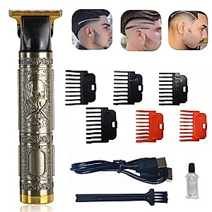 KOGULA Hair Trimmer Hair Clippers for Men, Rechargeable Beard Trimmer,Cordless Zero Gapped Trimmer,Electric T-Blade Haircut