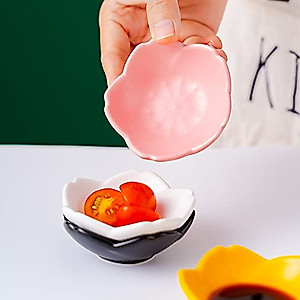 Seasoning dish Ceramic Sauce Bowl Mini Kitchen Utensils Dip Bowl Trinket Seasoning Plate For Ice Cream Fruit Sala Kitchen Tableware Tapas Trays (Color : B) (G)