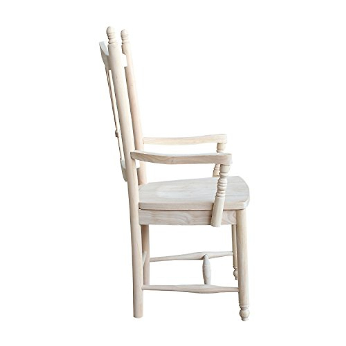 International Concepts Sheaf Back Arm Chair, Unfinished