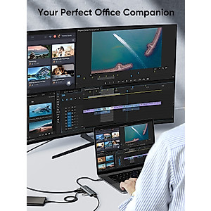 CableCreation USB-C Hub 4K 60Hz, 5-in-1 USB C Multiport Adapter with HDMI and 3 USB 3.0 Ports, 100W Power Delivery, Compatible with MacBook Pro, MacBook Air, Mac Mini, iPad Pro, Surface Pro, XPS