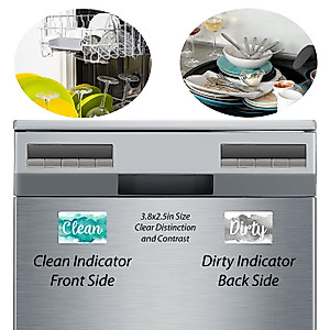 Brothers Bench Aqua & Gray Dirty Clean Dishwasher Magnet, Clean Dirty Magnet for Dishwasher, Universal Dishwasher Magnet Clean Dirty Sign for Kitchen Organization