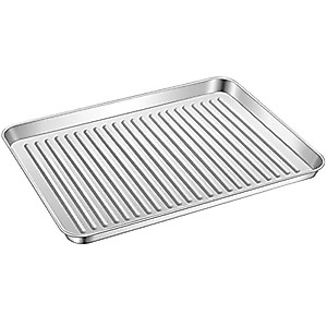 UPKOCH Noodle L Bacon Seafood Food Professional Rectangular Appetizer Nonstick Platter Steel Roasting for Silver Toaster Brownies Cold Serving Pans Pan Cookware Cake Barbecue Oven Plate