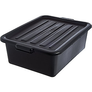 Carlisle FoodService Products N4401203 Comfort Curve™ Ergonomic Wash Basin Tote Box Lid, Universal, Black