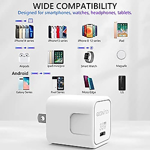 USB C Charger Block, GECENinov 33W GaN III Fast Charger with 3.3ft USB-C Cable, Mini Wall Charger for iPhone 14/13/12/11 Mini/Pro/Max, SE/XS/XR, iPad Pro/Air/10/9/8, S22/S21 Series, Pixel 6/5