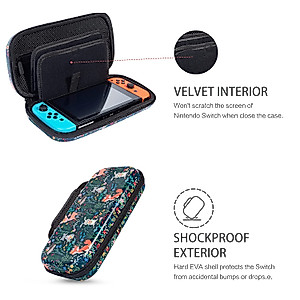 Lalumix Nintendo Switch Case OLED Model, Nintendo Switch Case for Girls Boys with 16 Game Card Slots Travel Bag Shockproof Shell Protective Hard Cover for Switch Console Joy-Con & Accessories Animals