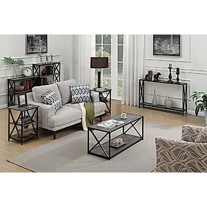 Convenience Concepts Console Table Tucson Shelf, Weathered Gray/Black