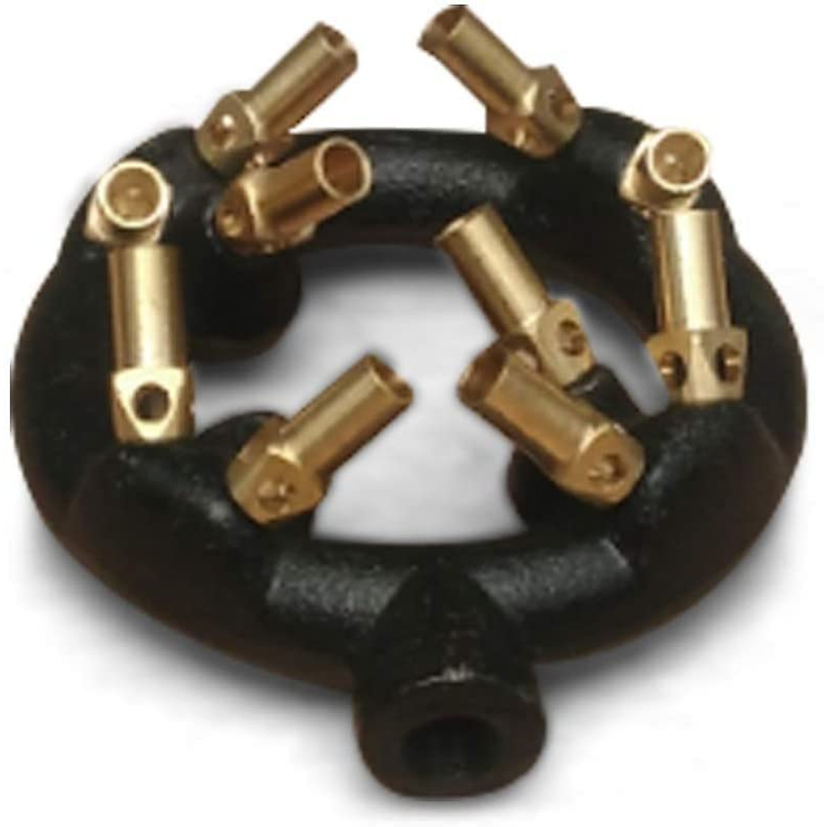 Natural Gas Jet Burner For Chinese Wok Range, Grilling, Stir Fry - Cast Iron Body Round Nozzle Jet Burner with 10/20/23/32 Brass Tips - Up 80,000 BTU (23 Tip)