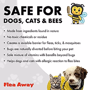 Flea Away All Natural Supplement for Fleas, Ticks, and Mosquitos Prevention for Dogs and Cats, 100 Chewable Treat Tablets, Single