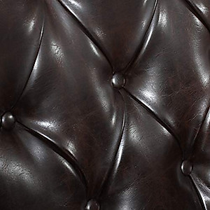 Christopher Knight Home Malone Leather Club Chair, Brown 28D x 29.5W x 33.5H Inch