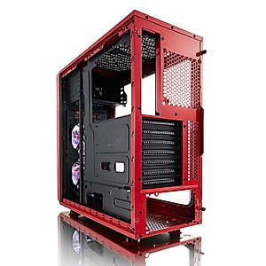 Fractal Design FD-CA-FOCUS-RD-W Focus G ATX Mid Tower Computer Case Mystic Red
