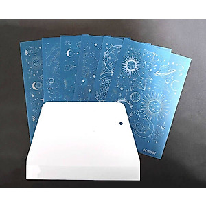 EZILLION 6PCS Silk Screen Stencil for Polymer Clay - Universal,Star,Sun,Moon Style Polymer Clay Silkscreen,Clay Earring Silkscreen Tools,Polymer Clay Kits