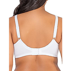 Fruit of the Loom womens Seamed Soft Cup Wirefree Cotton Bra, White Shine, 36D