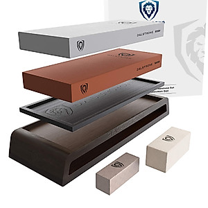 Dalstrong The Gladiator Series Elite Serrated Bread Knife 10" Bundled with Premium Whetstone Kit - #1000/#600 Grit