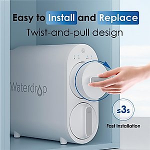 Waterdrop WD-G2-W WD-G2-B Replacement Filter 2-Year Combo, Pack of 2 WD-G2CF Filters and 1 WD-G2MRO Filter, Reduce PFAS