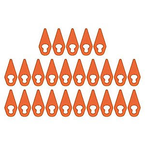AMONIDA Plastic Trimming Blade, Wear Resistant 25PCS Compact Size Lightweight Lawn Mower Replacement Blades High Reliability Good Stability for Garden Devices (Orange)