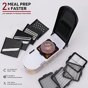 Vegetable Chopper 9 in 1 Multifunctional Food Dicer, Onion Chopper Vegetable Cutter, Veggie Chopper with Container, Mandoline Slicer for Kitchen, Carrot Grater Shredder, Kitchen Gadgets