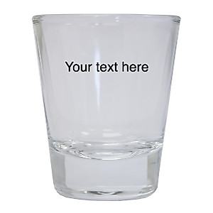 Customizable Round Shot Glass Personalized with Custom Text
