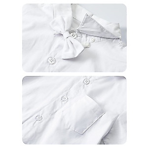 A&J DESIGN Baptism Outfits for Boys Toddler Christening Clothing Formal Gentleman Dress Suit 4-5T White