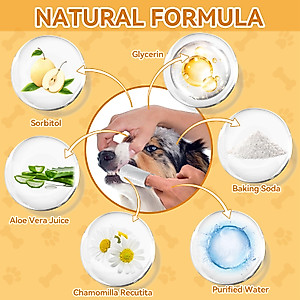 Erigathe Dog Teeth Cleaning Wipes for Dogs & Cats 60 Counts, Dog Dental Finger Wipes Remove Bad Breath, Dog Tooth Brushing Kit Wipes Reducing Tartar Buildup & Gum Care Pet Dog Teeth Wipes