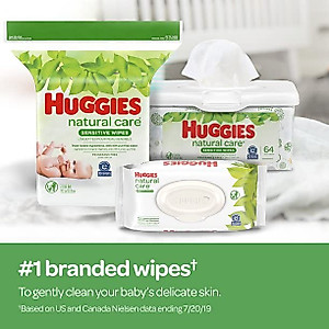 Huggies Bundle - 12 Pack of Natural Care Unscented Baby Travel Wipes 16ct. Each