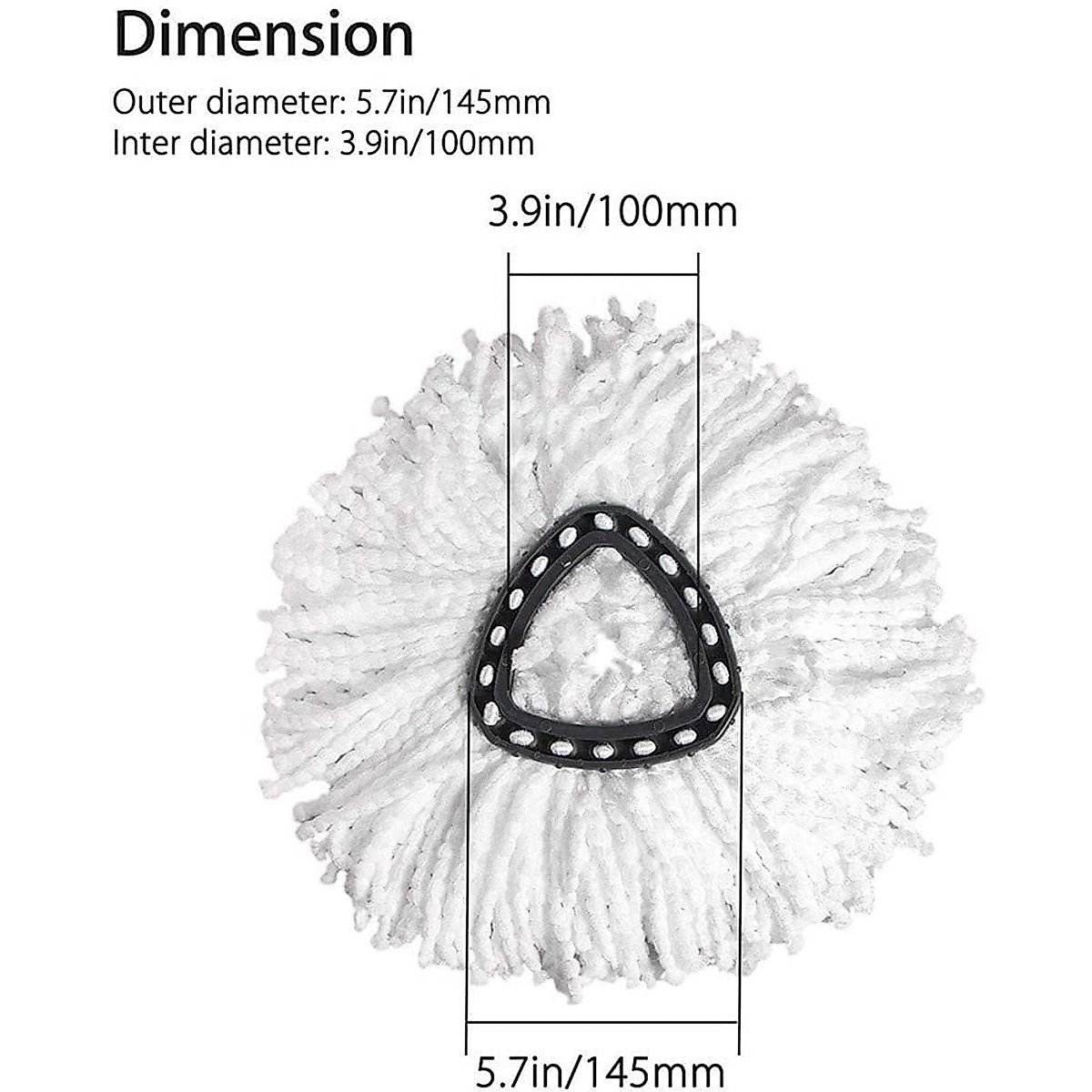 Mop Head Replacement Microfiber Spin Mop Refills Replacement Mop Refill Head Compatible with Spin Mop 1-Tank System (4 Pack)