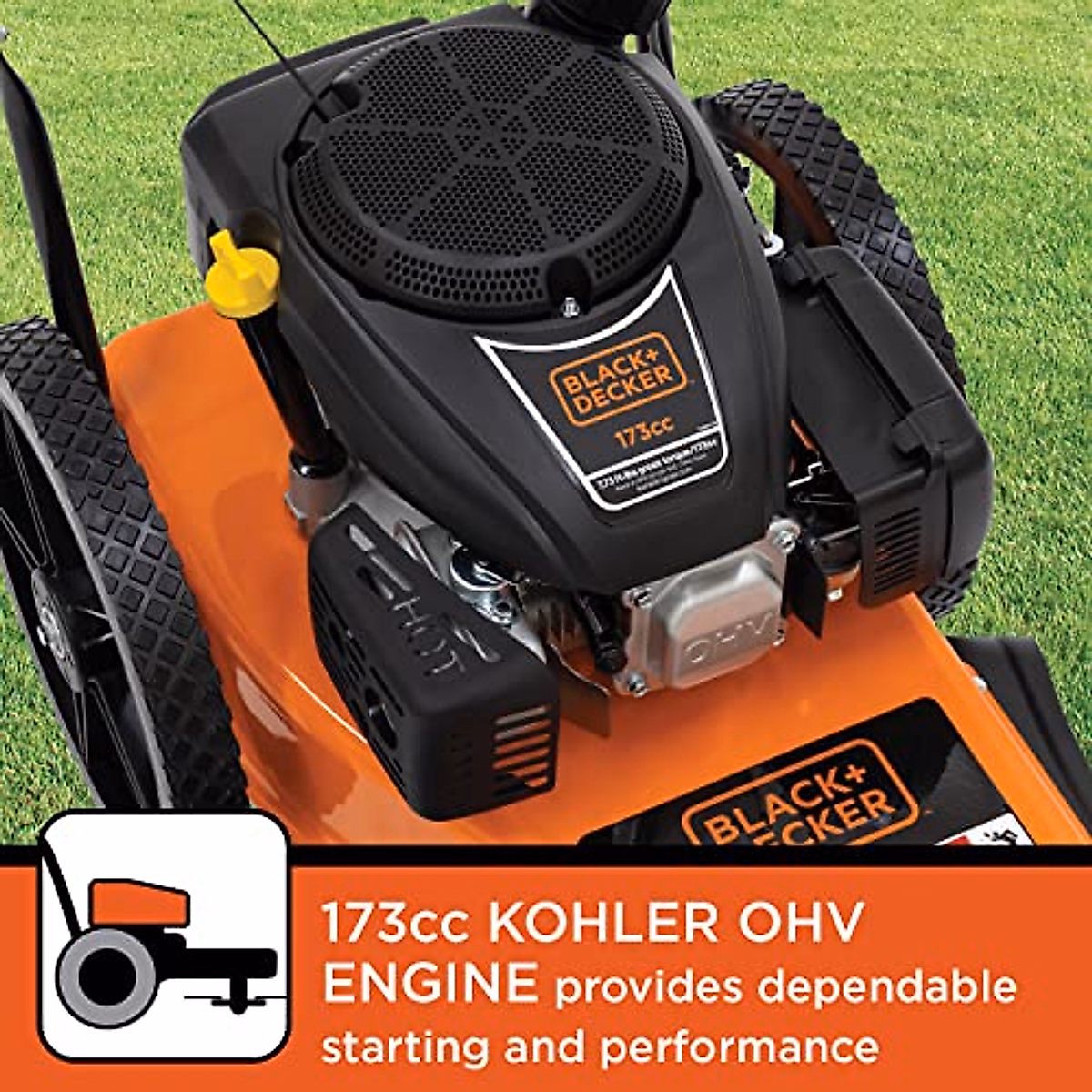 BLACK+DECKER 25A-26KF736 4-Cycle Gas Powered 22-Inch Walk-Behind High ...