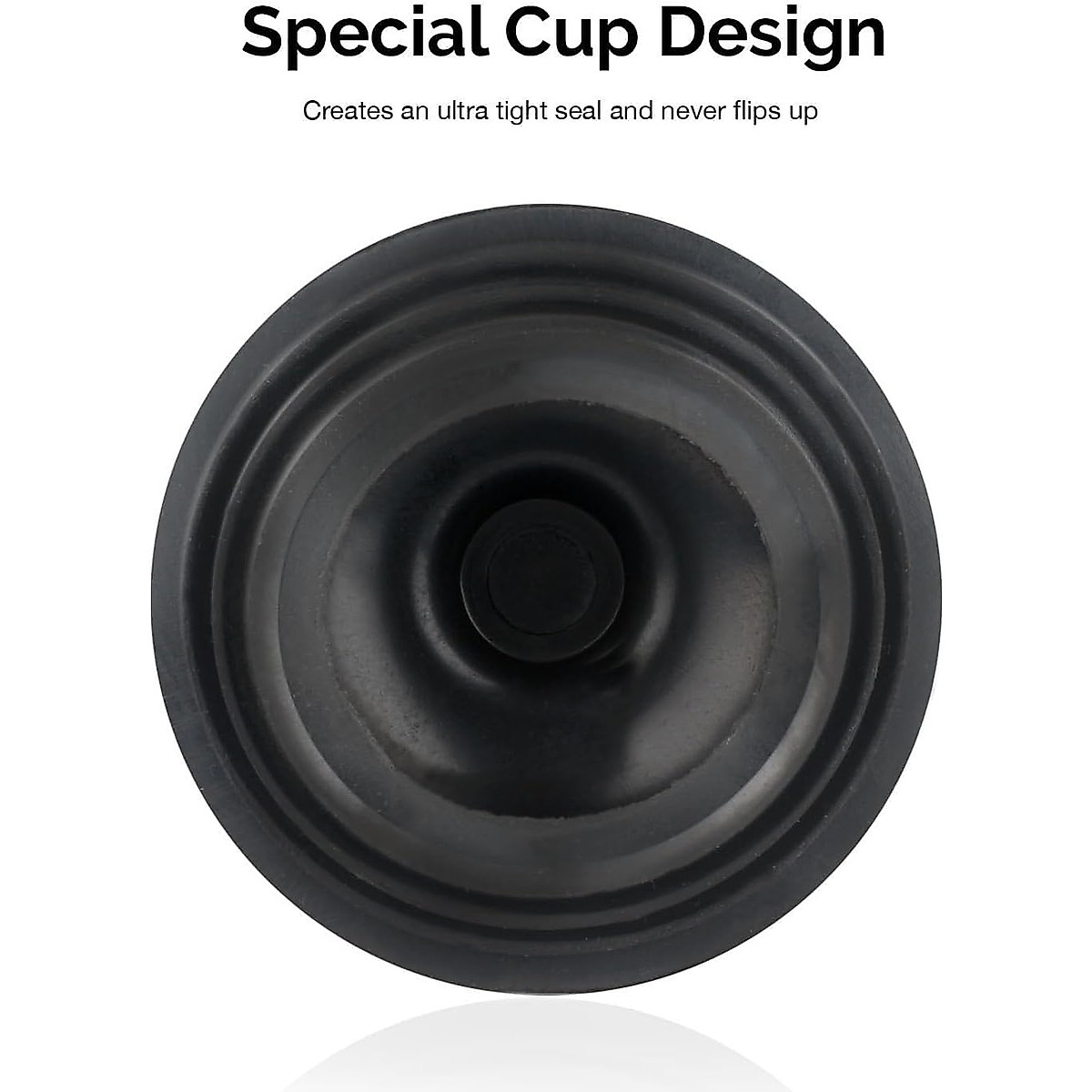 NEIKO 60166A Toilet Plunger with Patented All-Angle Design, Heavy-Duty Toilet Bowl Plunger with Aluminum Handle, Bathroom Necessity , Black, 1-Pack