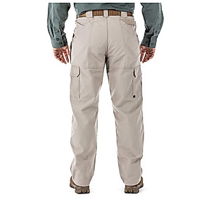 5.11 Tactical Men's Active Work Pants, Superior Fit, Double Reinforced, 100% Cotton, Khaki, 38W x 30L, Style 74251