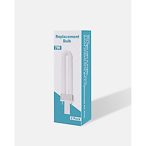 Dichroma 7W Replacement Bulb Compatible with BLACK and DECKER Model BDPC941 and other 7W Indoor Outdoor Mosquito Lamps with 2-Pin Base, 2 Pack