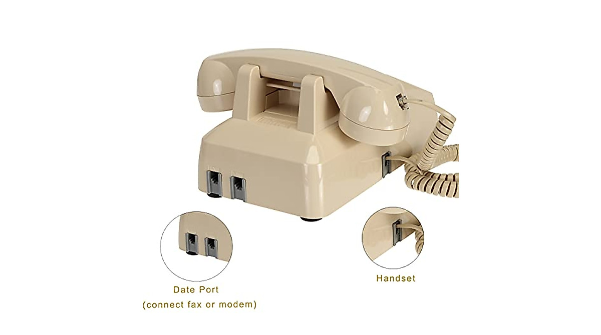 SOUJOY Vintage Cord Phone - Retro Style for Home & Office